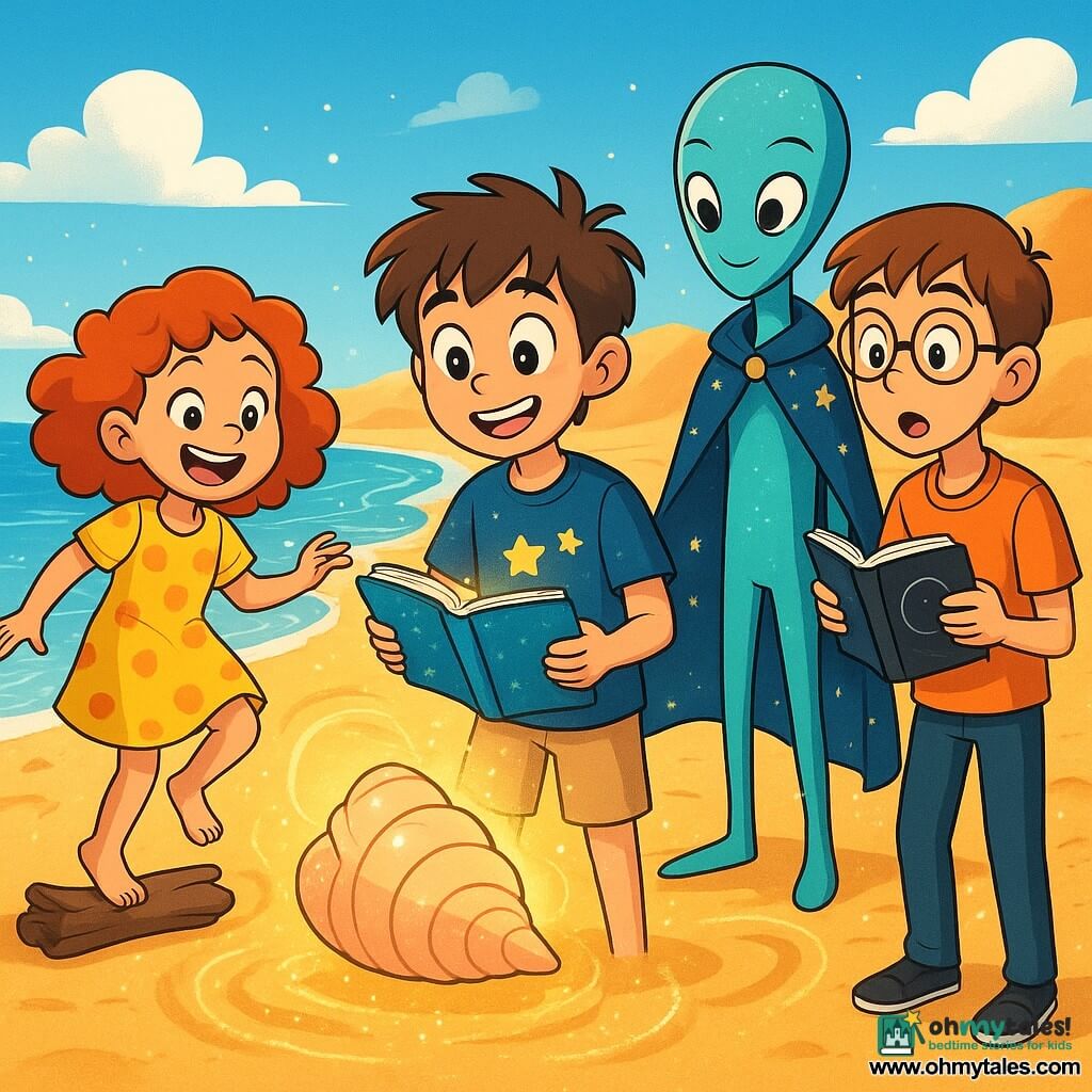 The Starry Notebook and the Beach of Wonders | Alien story | 11-12 ...