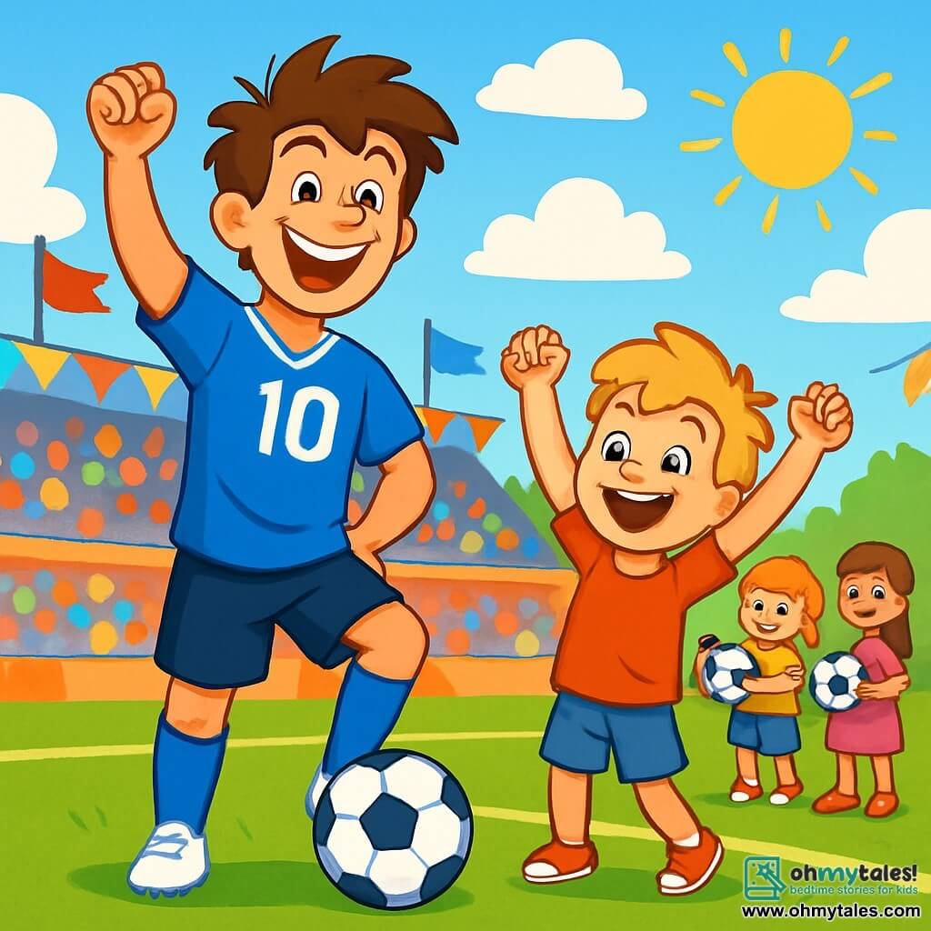 💬 Max's Big Football Day | Football Player Story | 5-6 years old ...