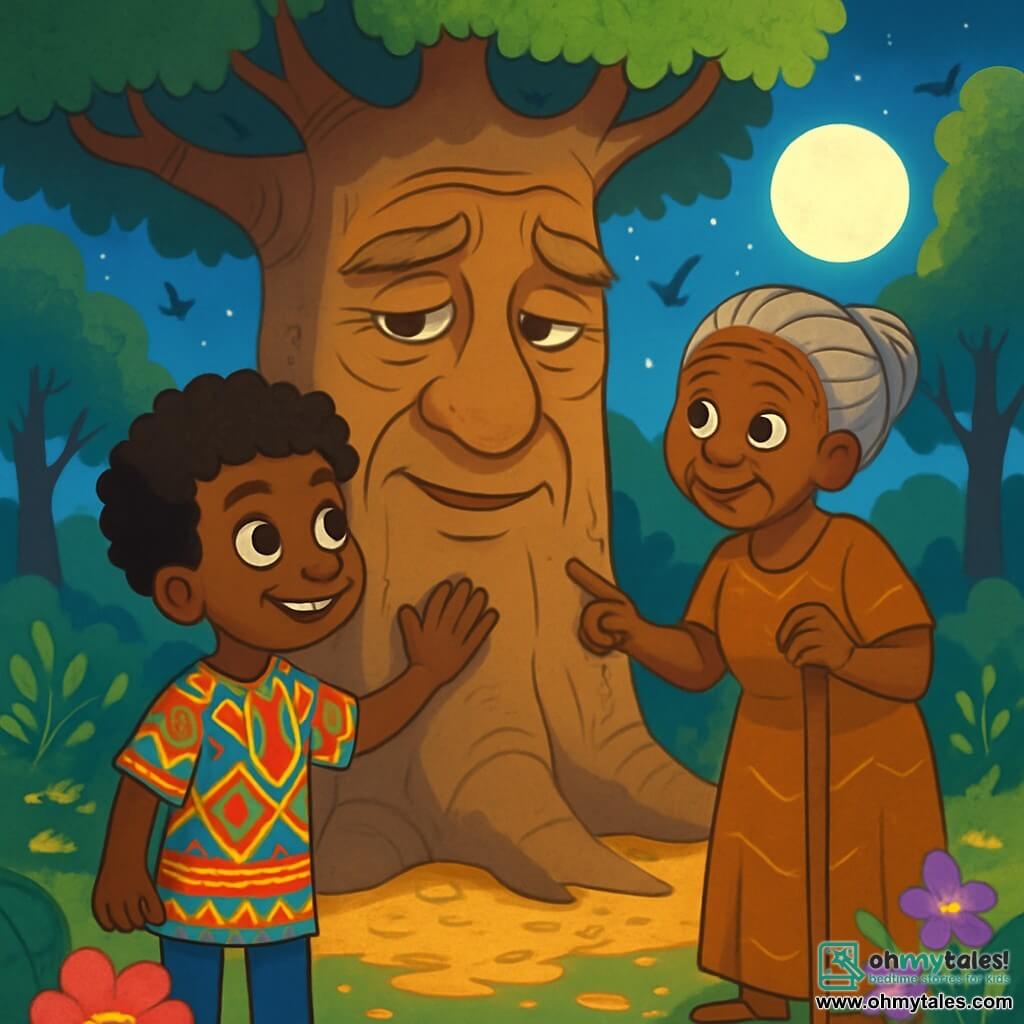 💬 Kofi and the Talking Baobab Tree | African tale | 5-6 years old ...