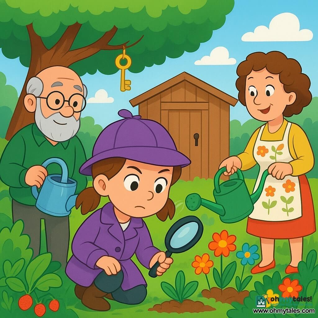 The mystery of the missing garden key | Detective story | 5-6 years old ...