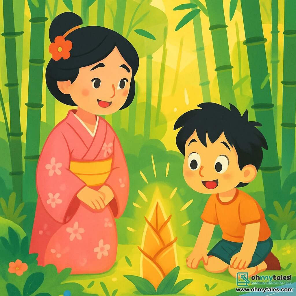 The secret of the golden bamboo | Tale from Japan | 5-6 years old | Tale