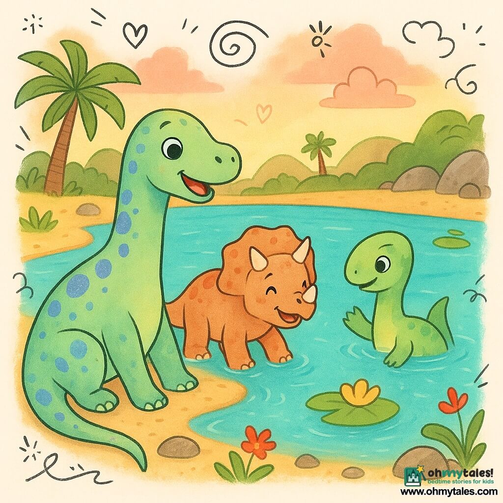 Luna and the Lake of Many Dinosaurs | Dinosaur story | 7-8 years old ...