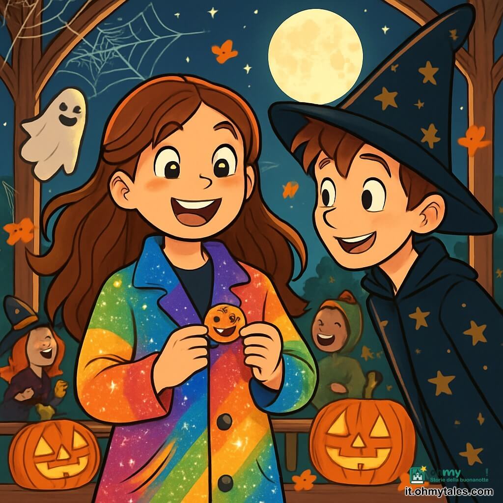 Il mantello dei colori e la spilla magica di Halloween | Storia di ...