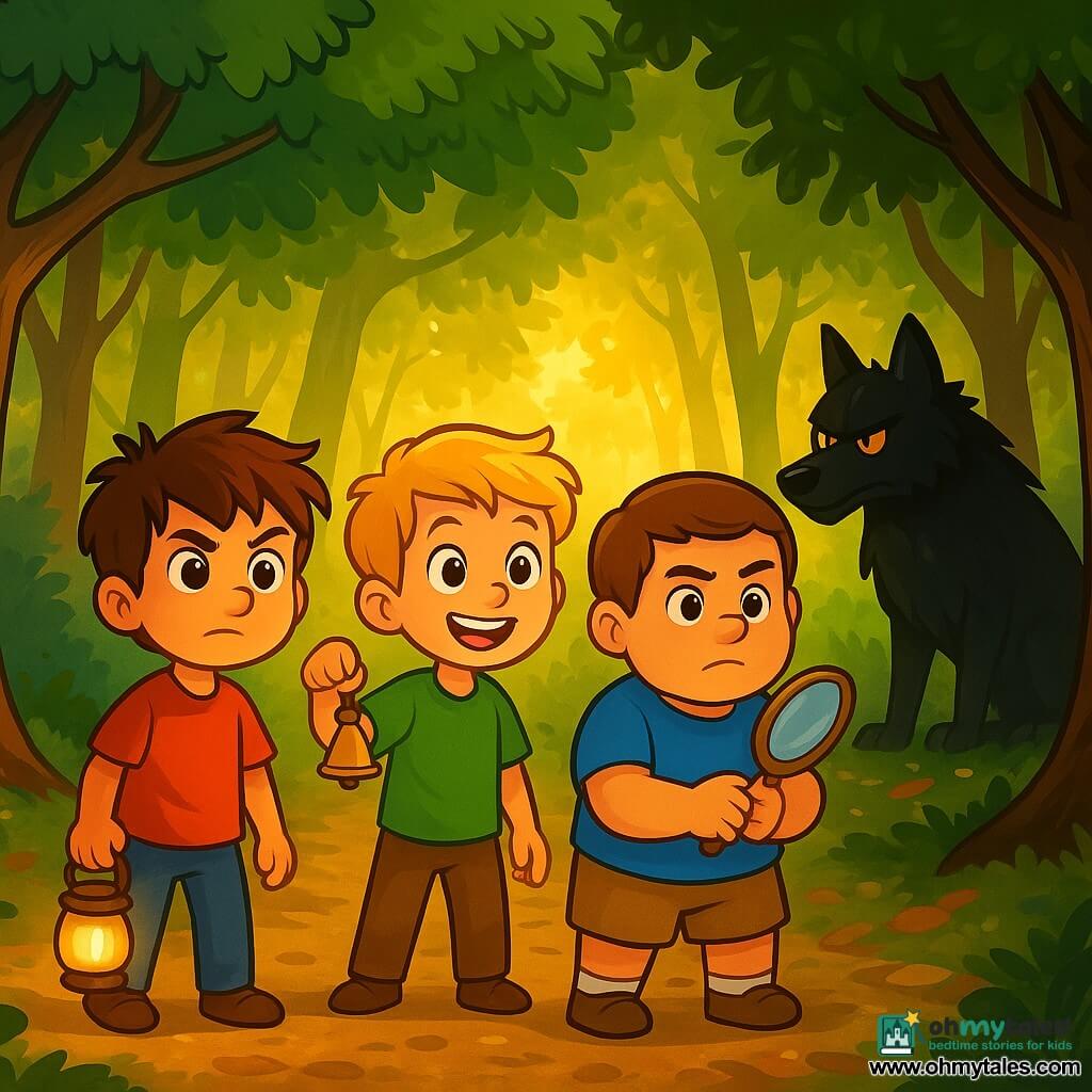 The bell, the mirror, and the lantern | Big bad wolf | 5-6 years old | Tale