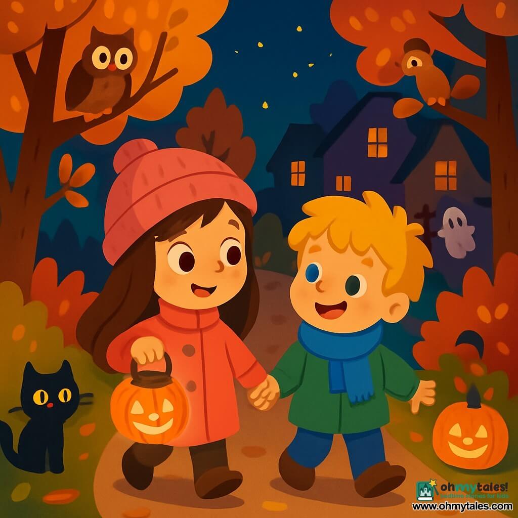 Mia and Ben's moonlit walk | Halloween story | 3-4 years old | Storie ...