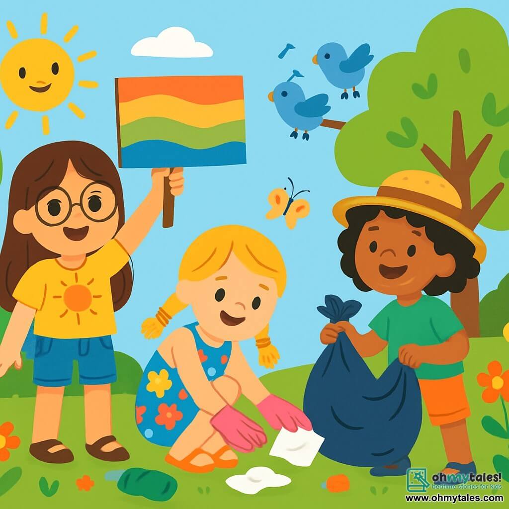 🎧 Park Pals Cleanup Quest! | Story about ecology | 3-4 years old ...
