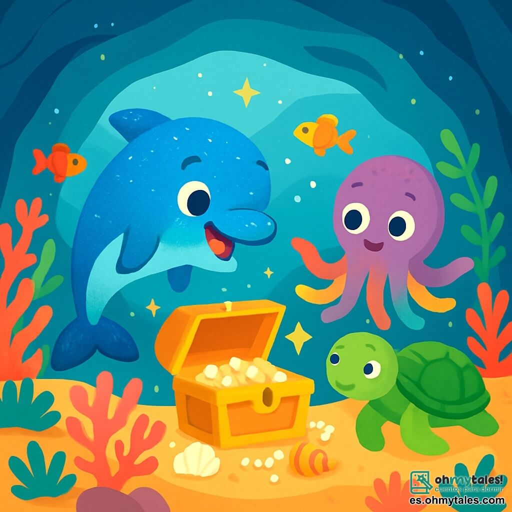 Aventuras de Luna y el mapa del tesoro submarino | Cuento de aventura ...