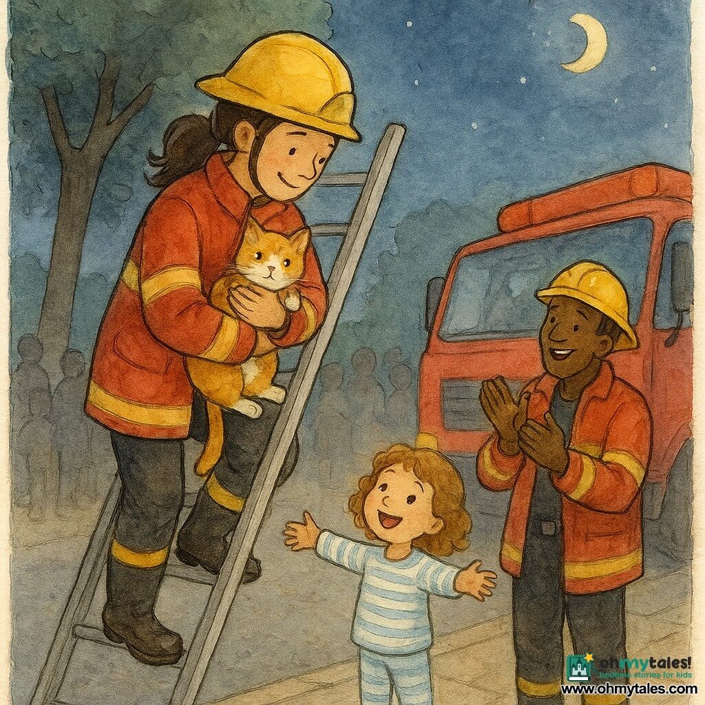 The Midnight Rescue | Firefighter Story | 5-6 years old | Story about a ...
