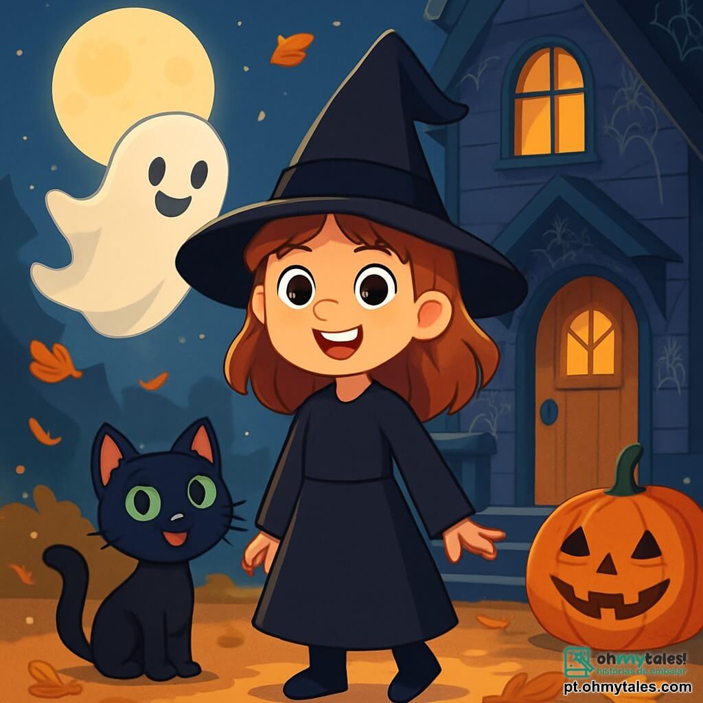 A noite mágica de Clara e o fantasma Boo | História de Halloween | 11 a 12 anos | História de festa