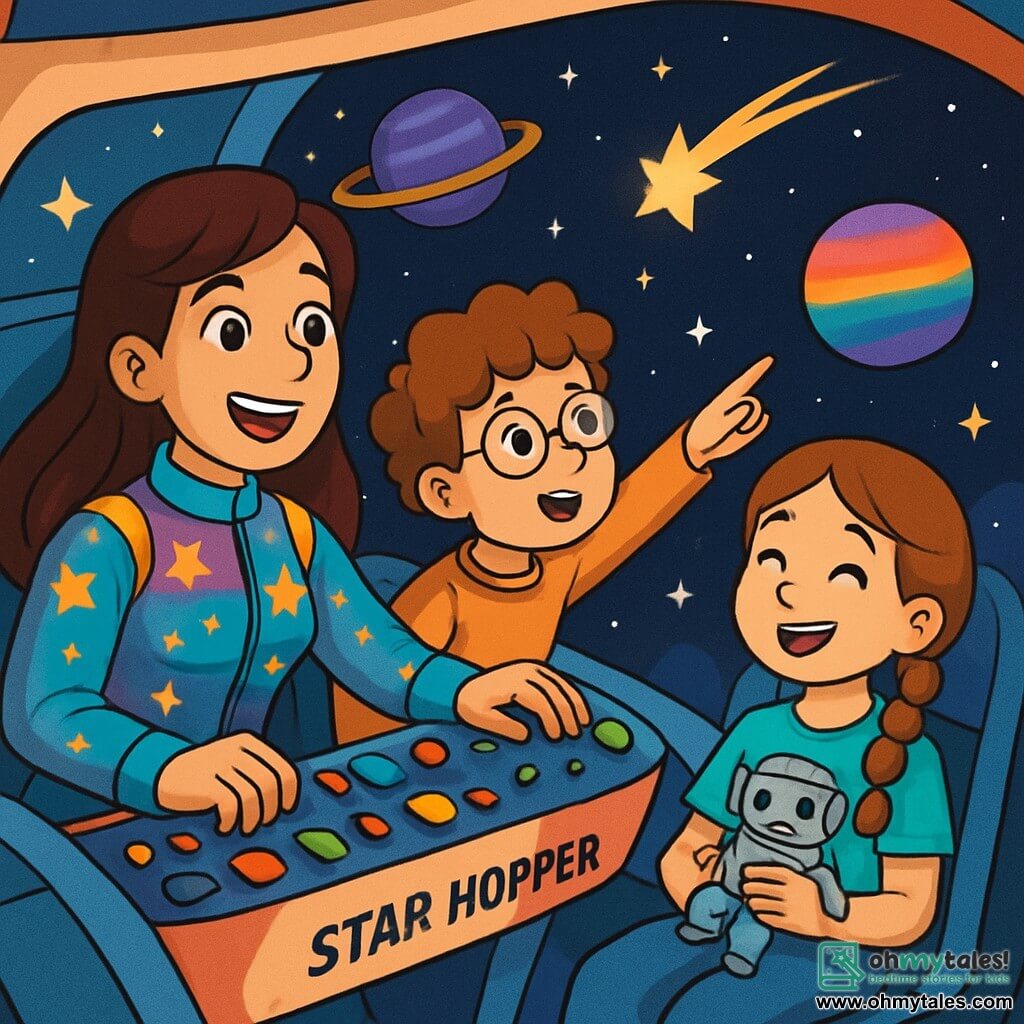 💬 Captain Stella's Amazing Space Adventure | Space travel story | 5-6 ...