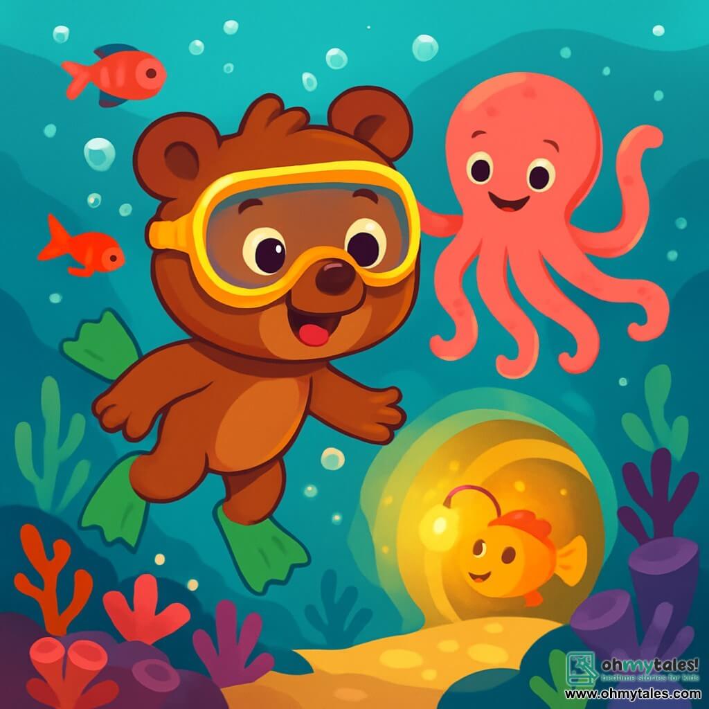 Benny the brave bear and the treasure of the deep blue sea | Underwater ...