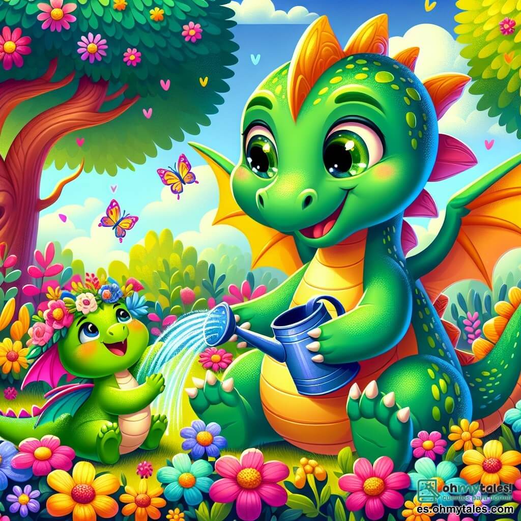 💬 Pequeño Dragón cuida el jardín | Cuento sobre la ecología | 1/2 años ...