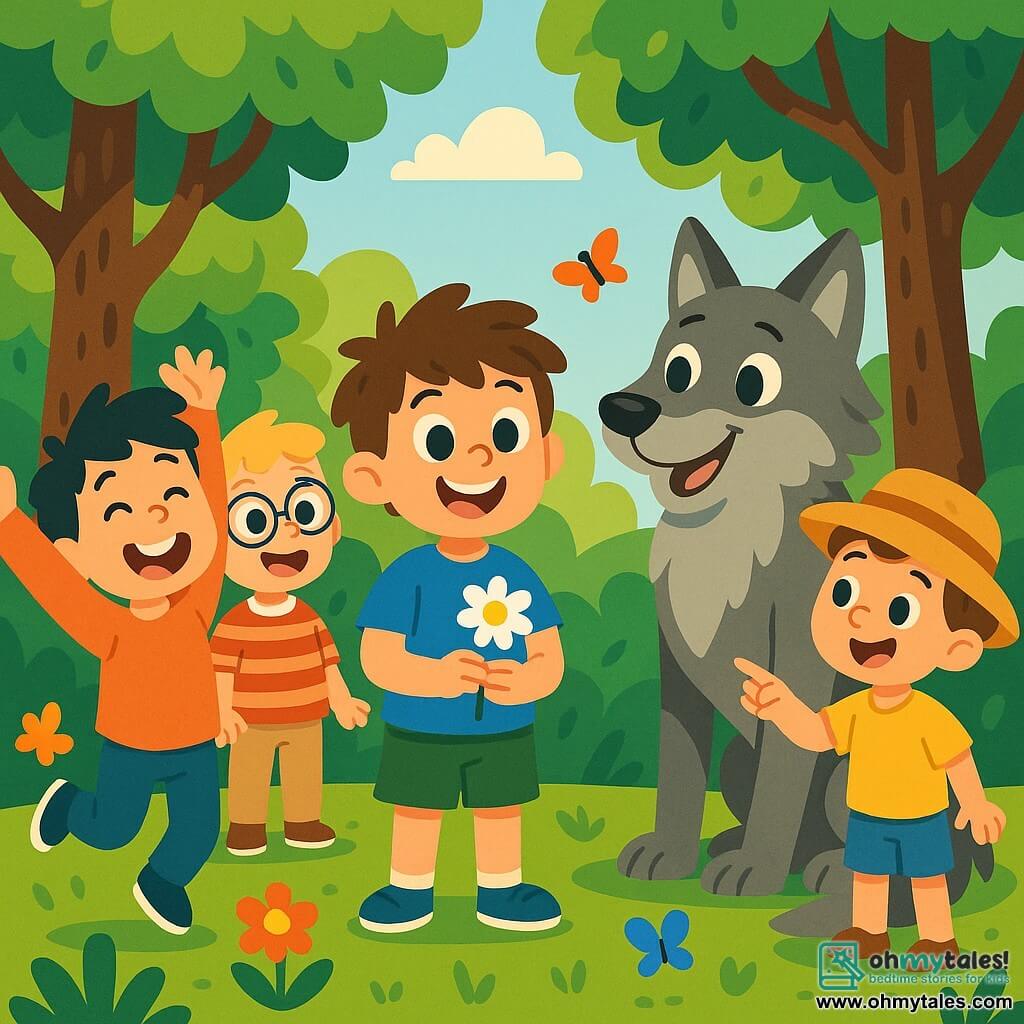 🎧 The Kind Wolf's Secret | Big bad wolf | 3-4 years old | Audio story ...