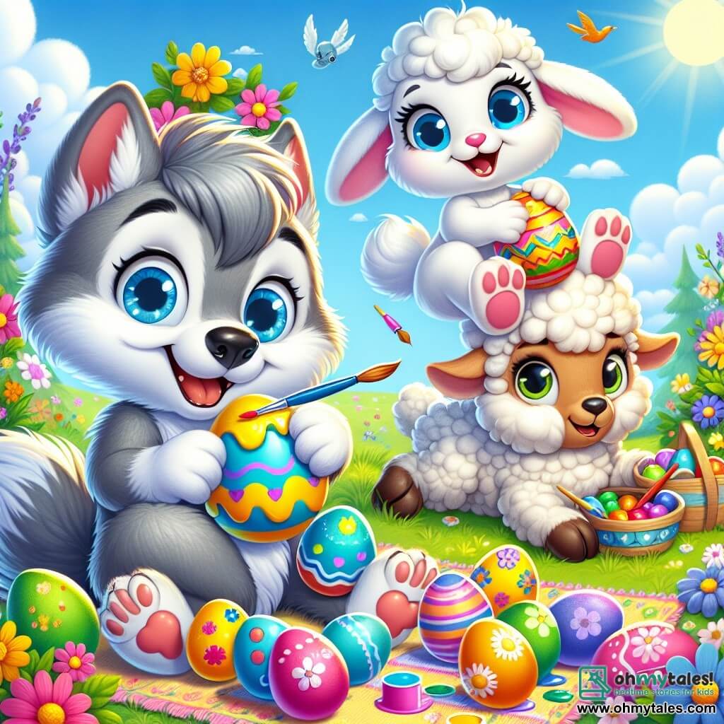 Little Wolf's Colorful Quest | Story about Easter | 7-8 years old ...