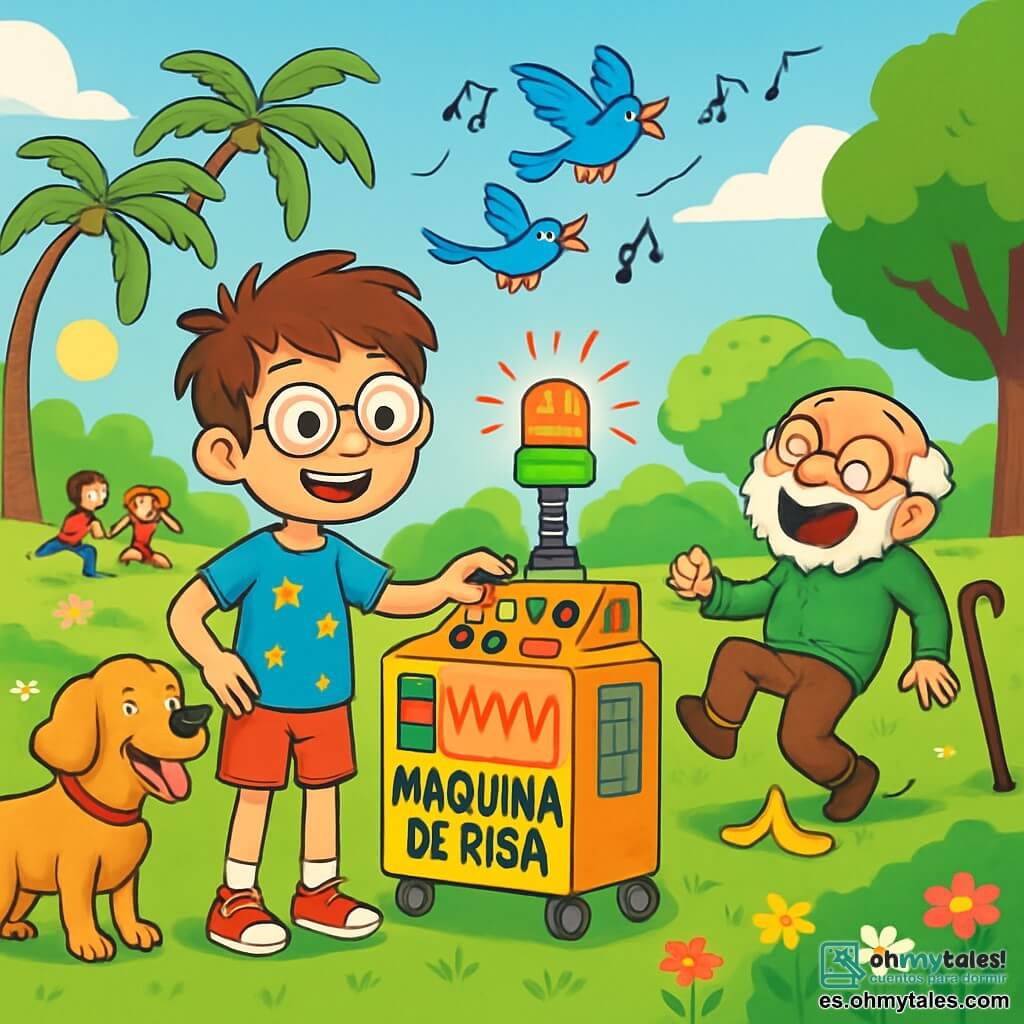 La increíble aventura de la máquina de la risa | Cuento divertido para ...