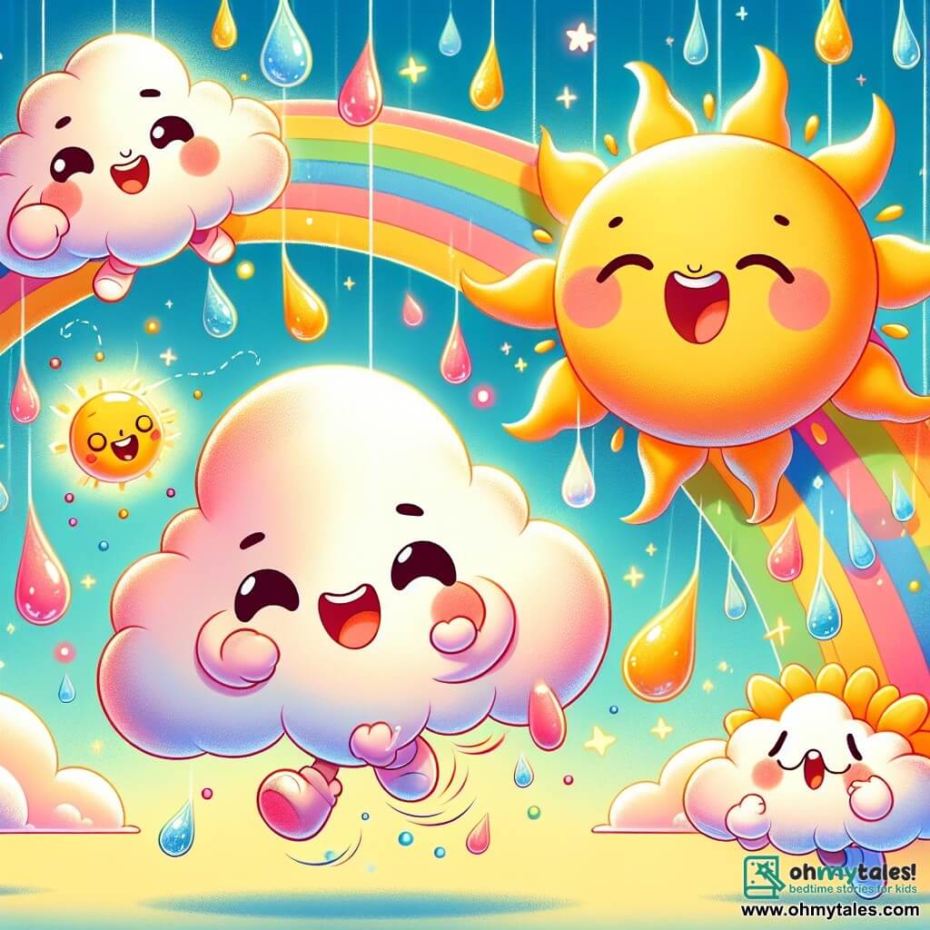 Bouncy Raindrop Adventure | Funny story to sleep | 1-2 years | Funny story