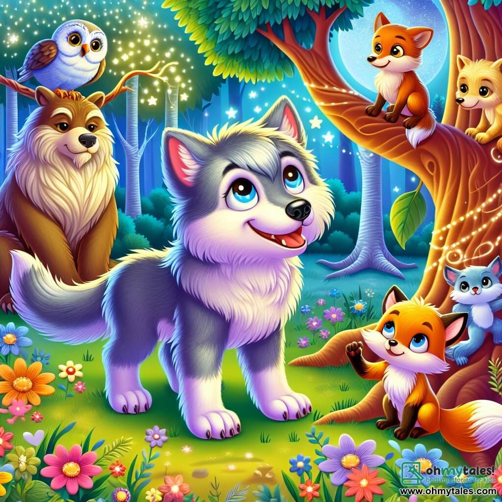 The wolf and the sapphire feather | Animal story | 5-6 years old | Tale