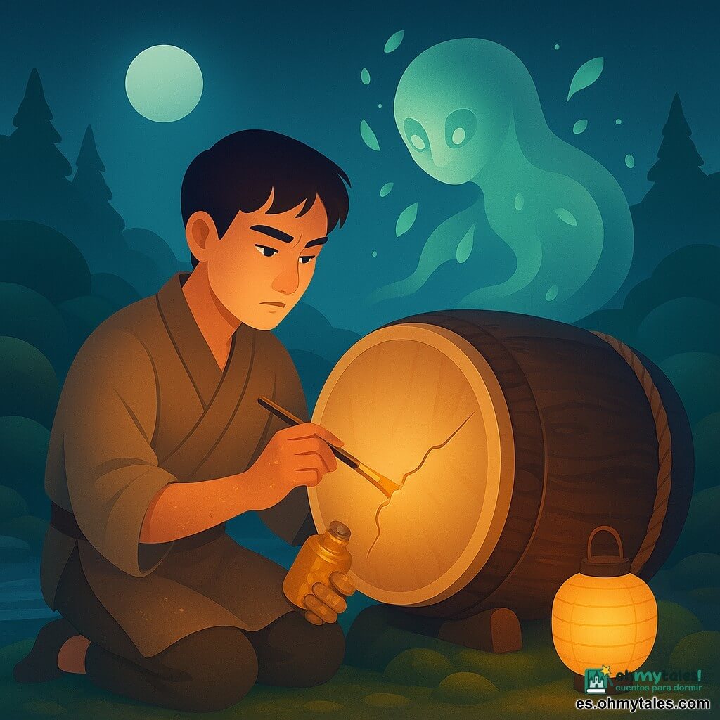 El tambor de la grieta dorada y el kami sin nombre | Cuento de Japón ...