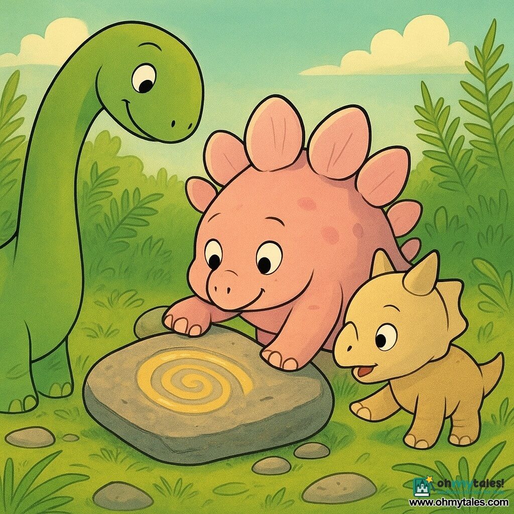 The Heart Pebble Under the Song | Dinosaur story | 3-4 years old ...
