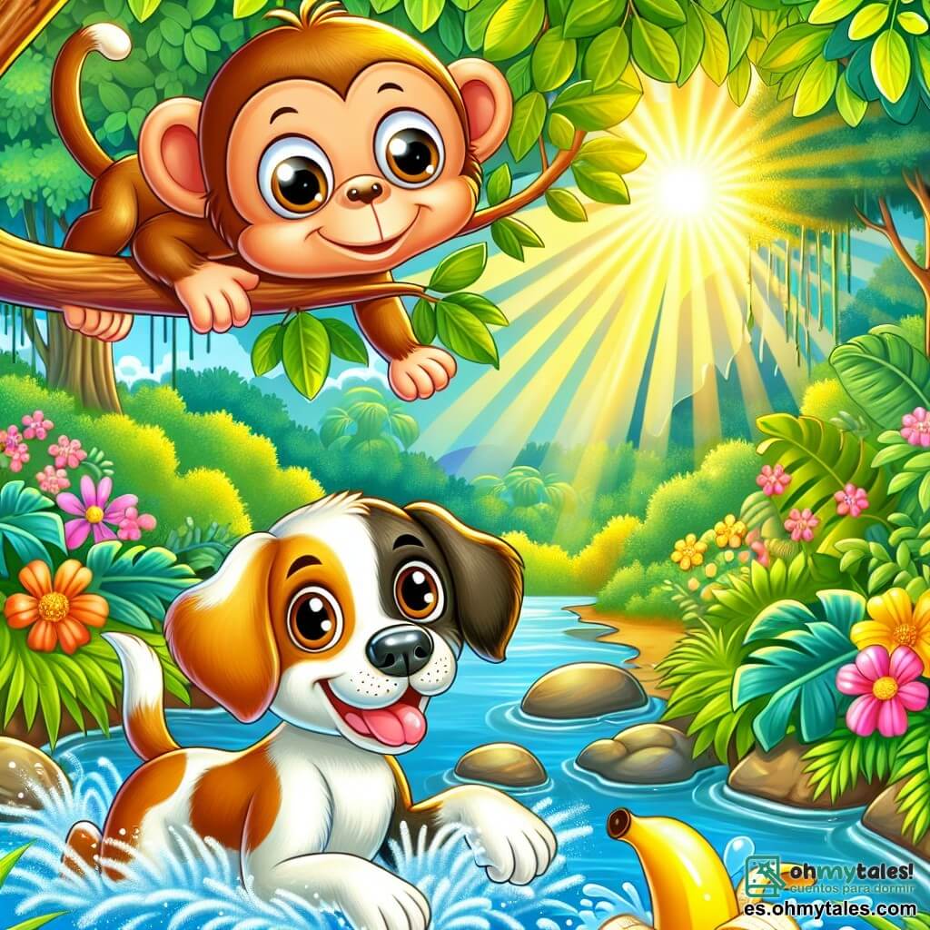 El plátano perdido de la jungla y el perro detective | Cuento divertido ...