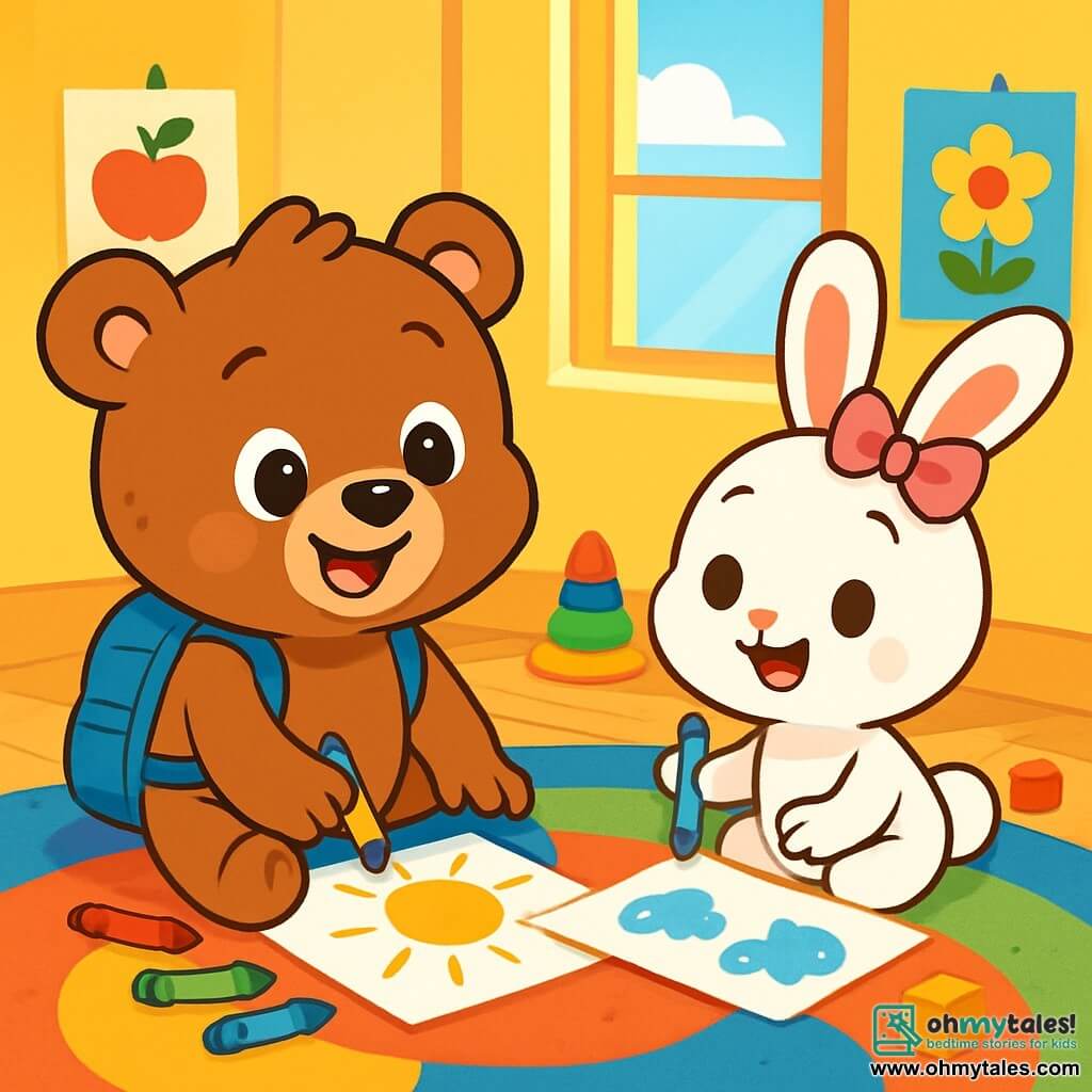 little bear’s first day at school | Story about school | 3-4 years old ...