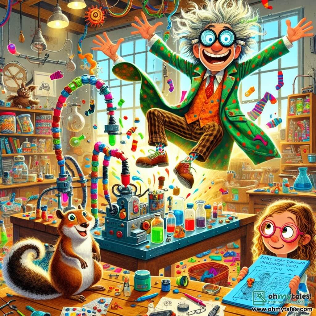 💬 Professor Puddle's Wacky Sock Sorter | Funny story | 5-6 years old | Interactive story ...