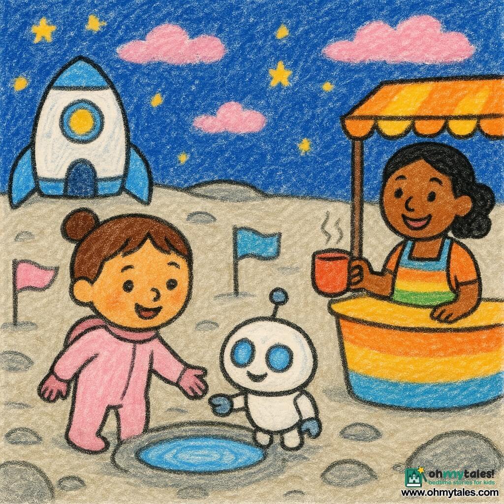 Anna and the little moon bot | Space travel story | 1-2 years | Science ...