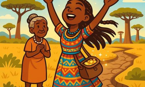 🎧 The Wise Woman and the Cunning Lion | African tale | 9-10 years old ...