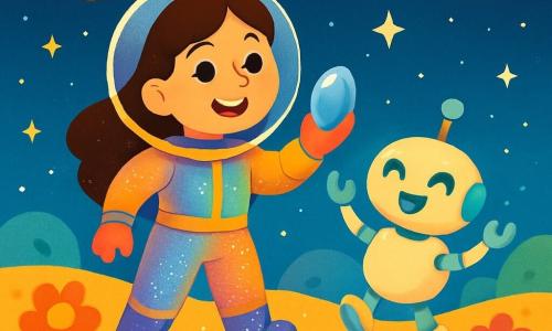 Il viaggio spaziale di Mia e la sua navicella | Storia di viaggio ...