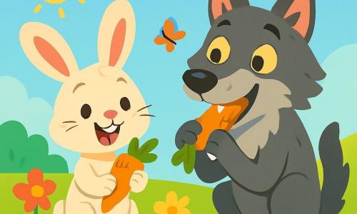 🎧 The Kind Wolf's Secret | Big bad wolf | 3-4 years old | Audio story ...