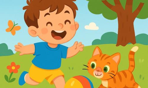 🎧 Fox and the rolling red ball | Story about an emotion | 1-2 years ...