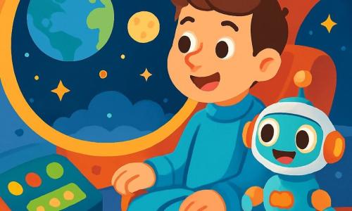 Tim's Journey to the Winking Moon | Space travel story | 1-2 years ...