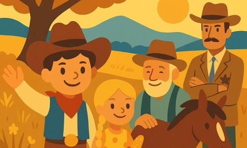 🎧 The Brave Cowboy's Treasure Quest | Cowboy story | 5-6 years old ...